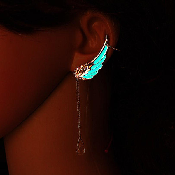Glow In The Dark Angel Wings Ear Cuffs - Fanduco